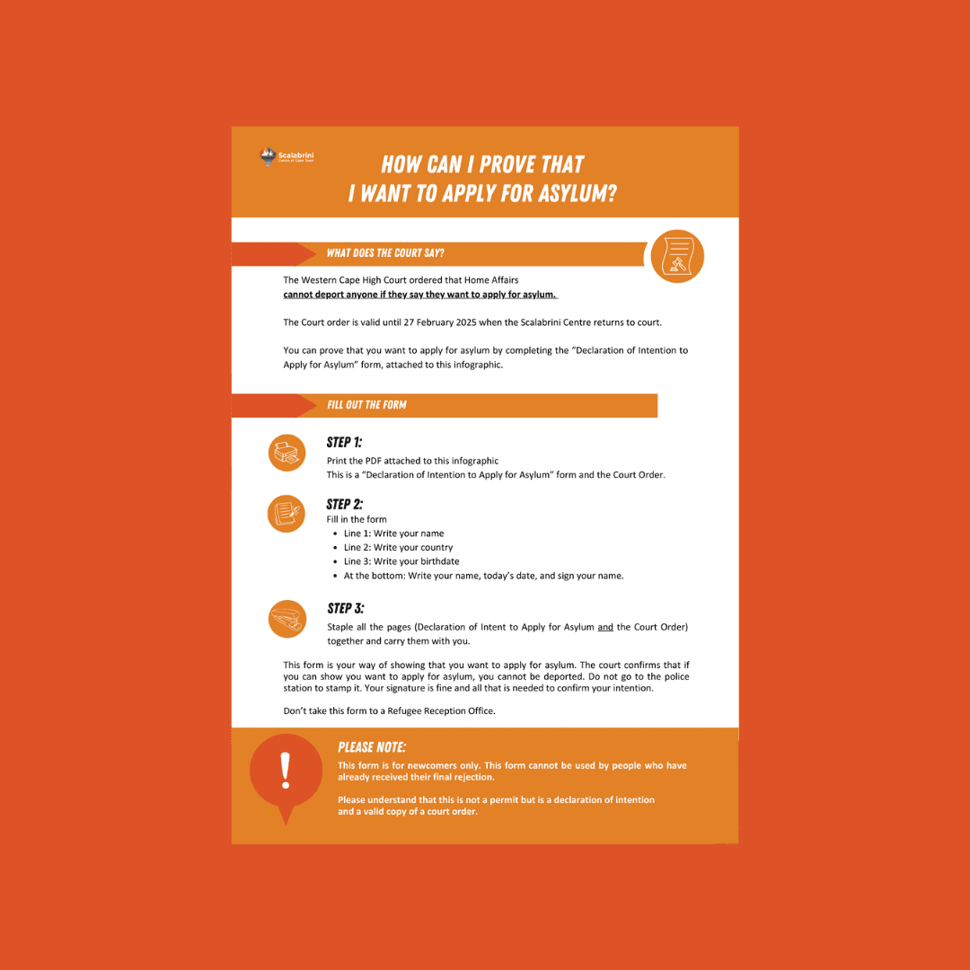 Information about asylum in South Africa - Scalabrini